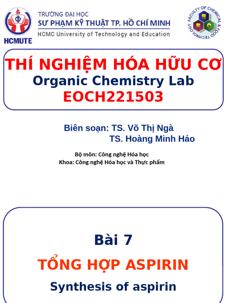 07a - Bài 7 T NG H P Aspirin | PDF