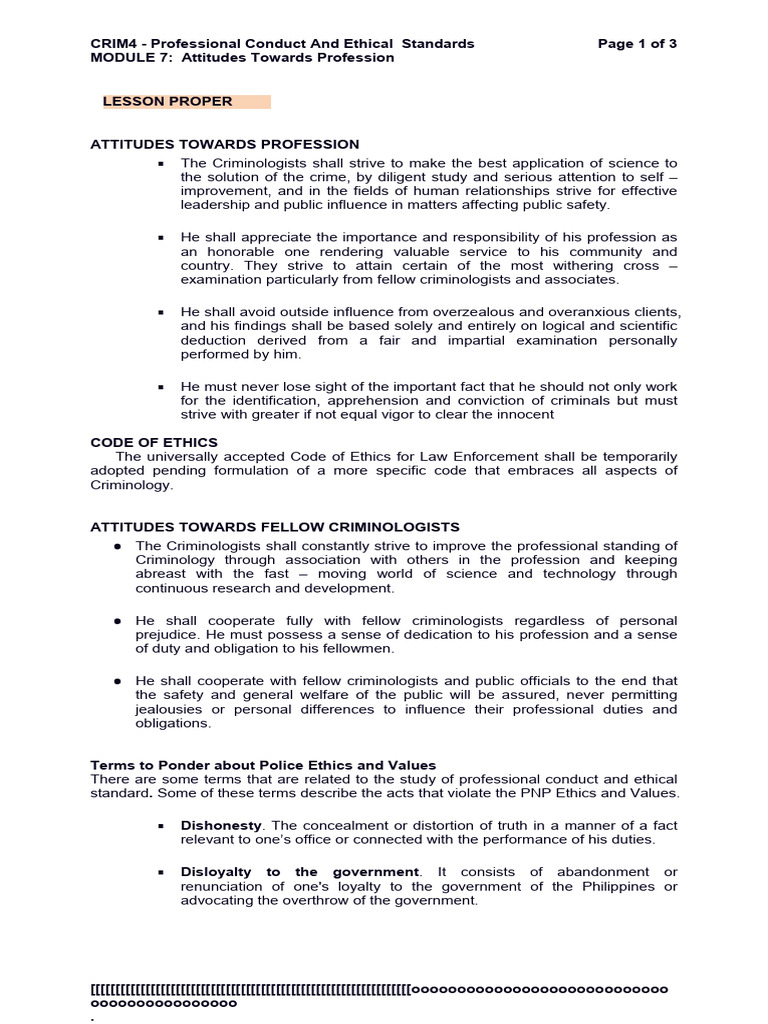 Module 7. Lesson Proper | PDF | Criminology | Crimes