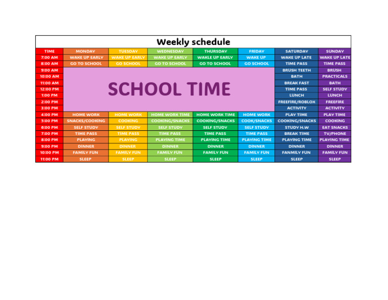 School Time Table | PDF