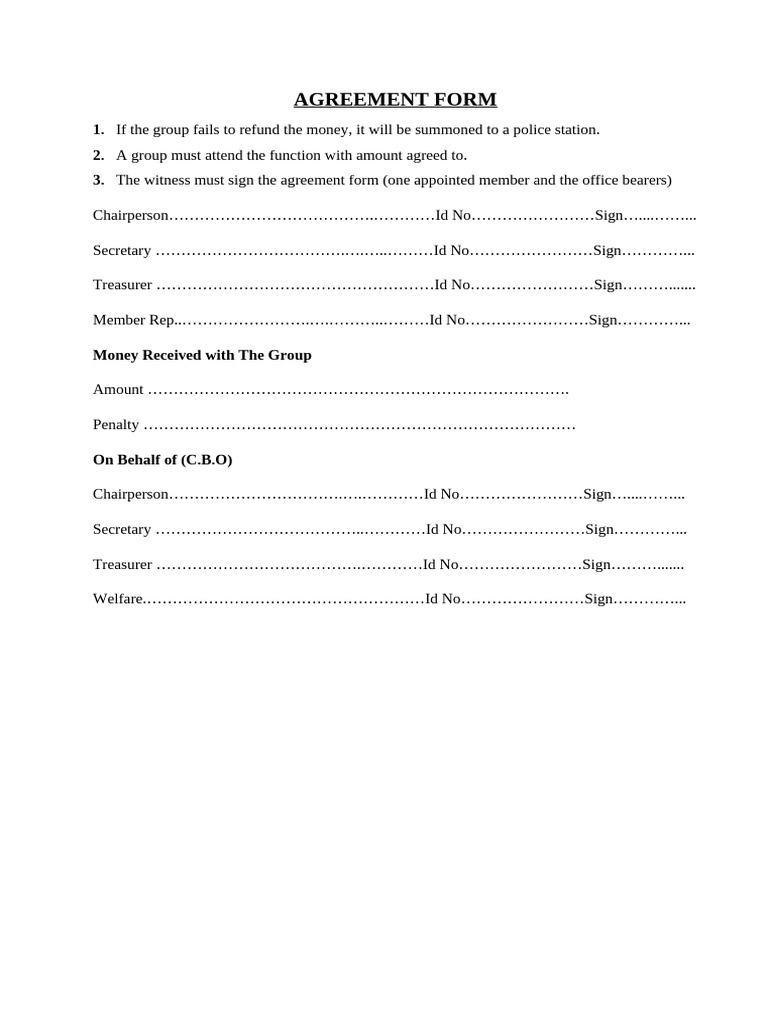 Group Agreement and Refund Policy | PDF