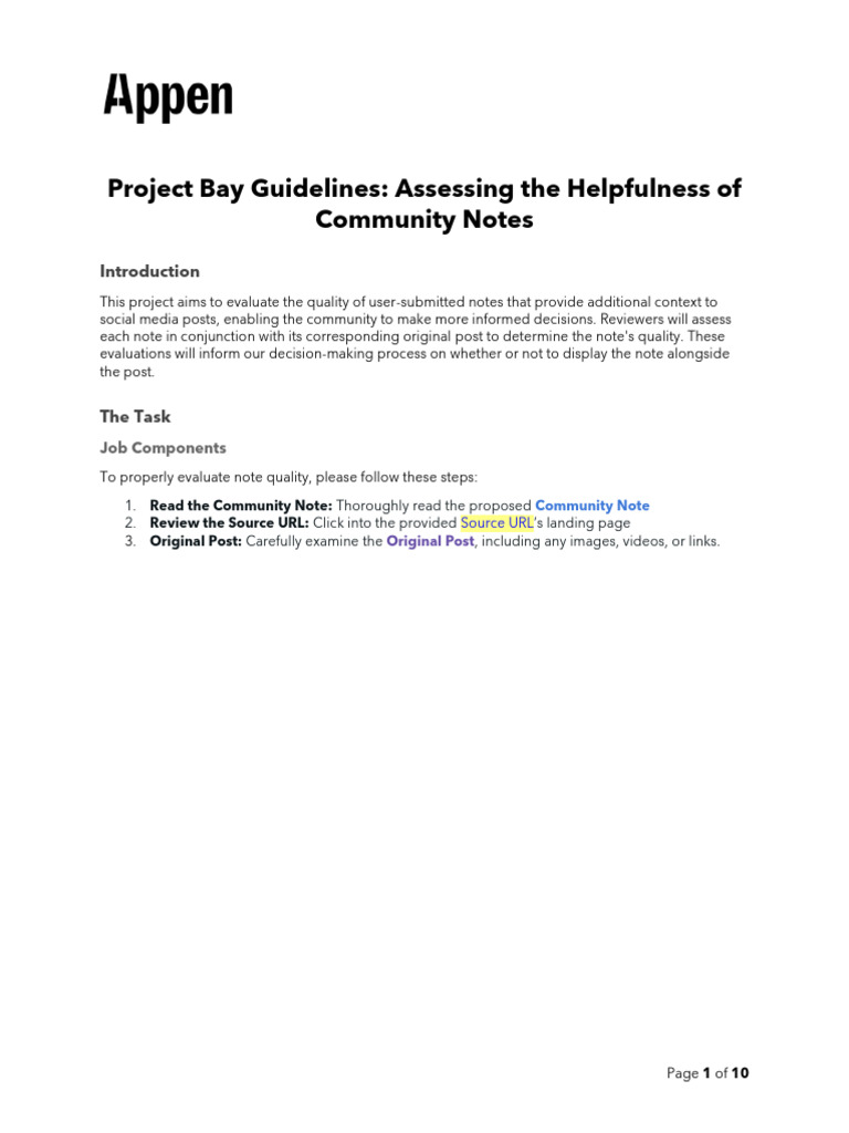 Community Notes Quality Assessment Guide | PDF | Disgust