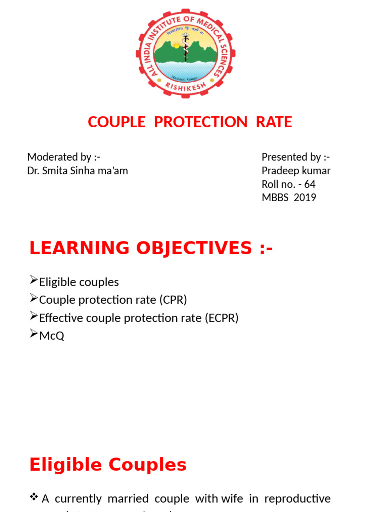 Couple Protection Rate | PDF