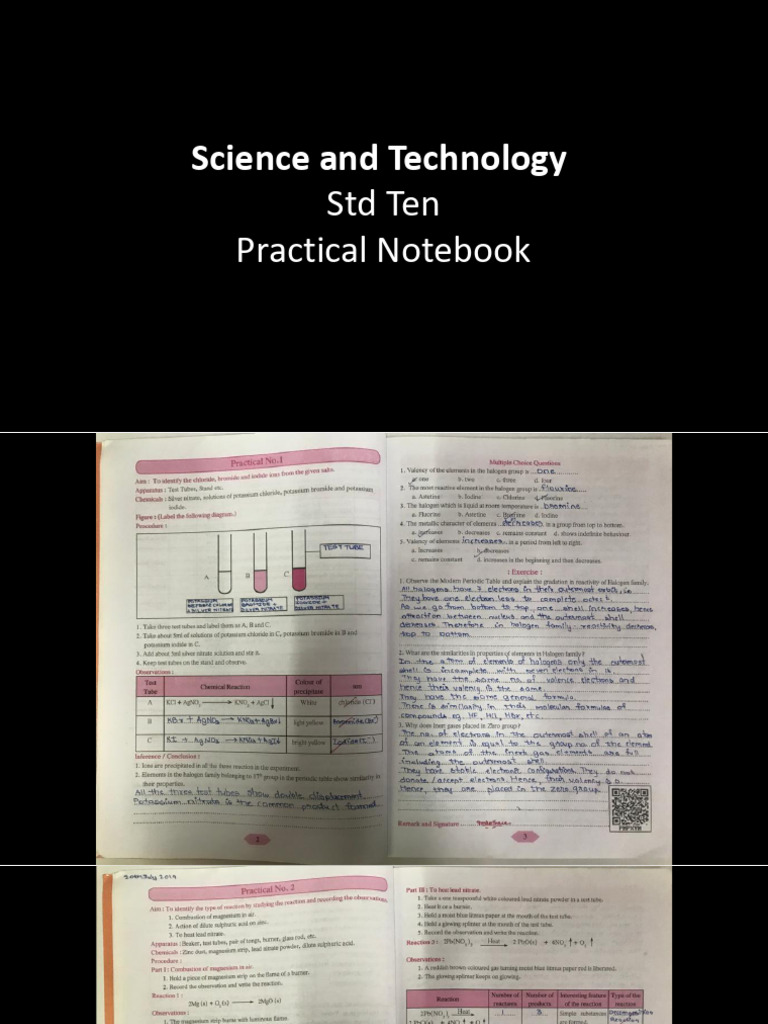 SSC - Science & Technology Practical Notebook | PDF