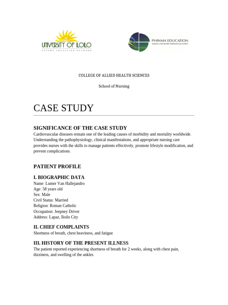 Cardiovascular Case Study Boxed | PDF | Heart | Hypertension