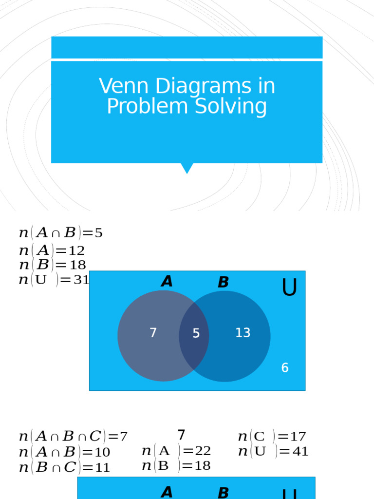 Venn Diagrams for Problem Solving | PDF