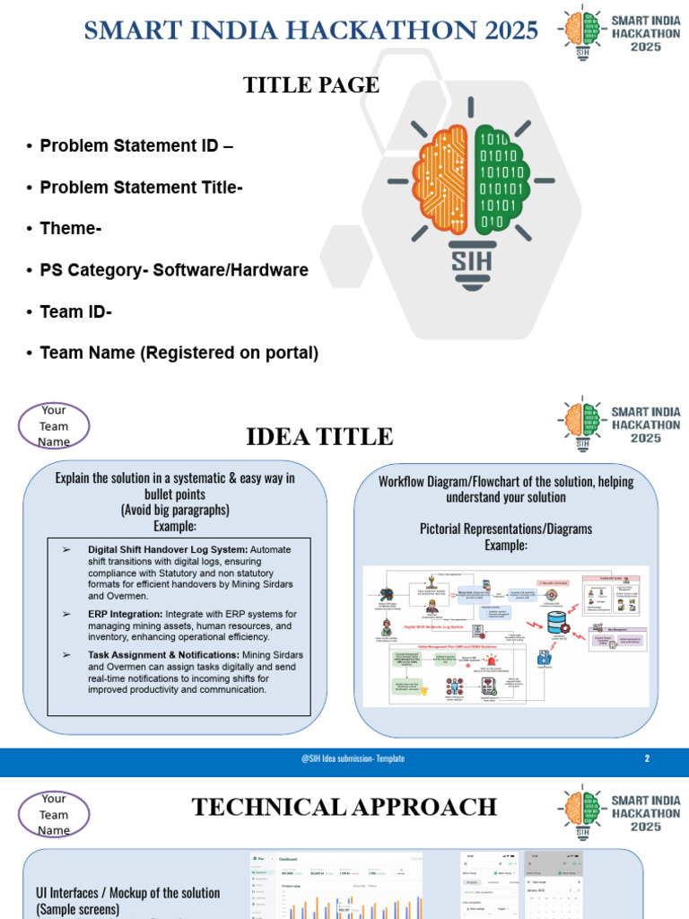 SIH 2025 Idea Submission Template | PDF | Enterprise Resource Planning ...