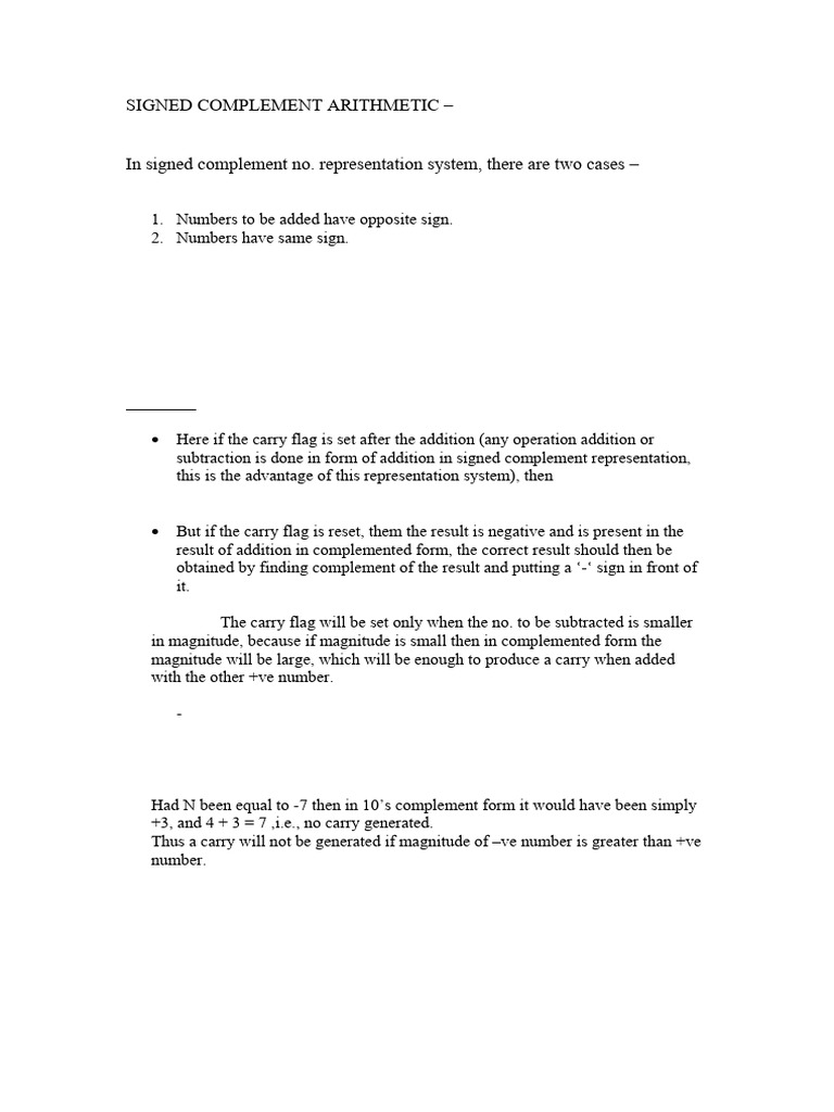 Signed Complement Operations | PDF | Discrete Mathematics | Number Theory
