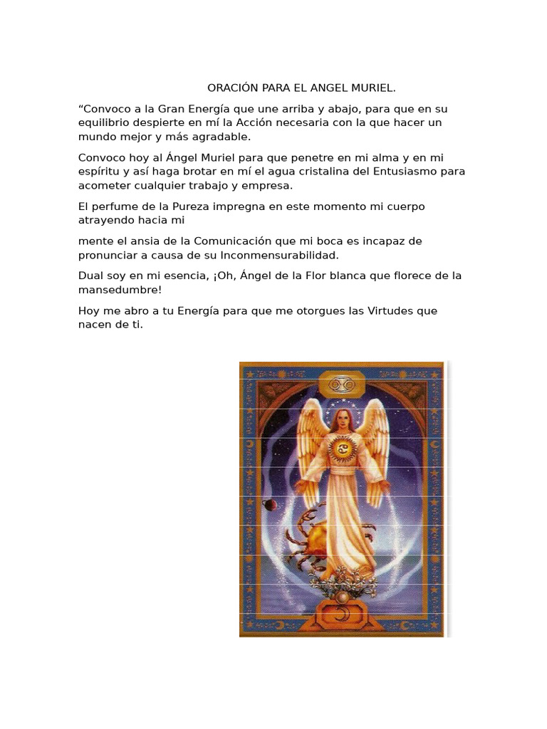 Oración al Ángel Muriel | PDF