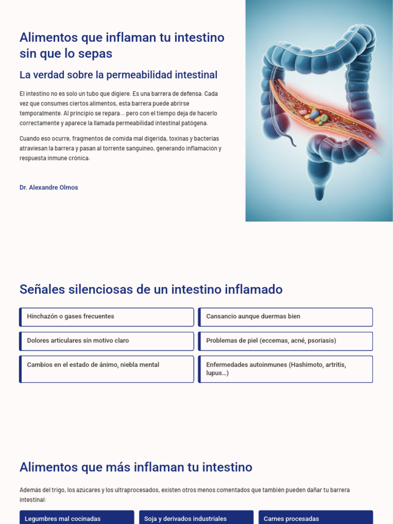 Alimentos Que Inflaman Tu Intestino Dr. Alexandre Olmos | PDF ...