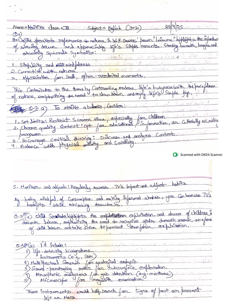 12th Class (English) | PDF