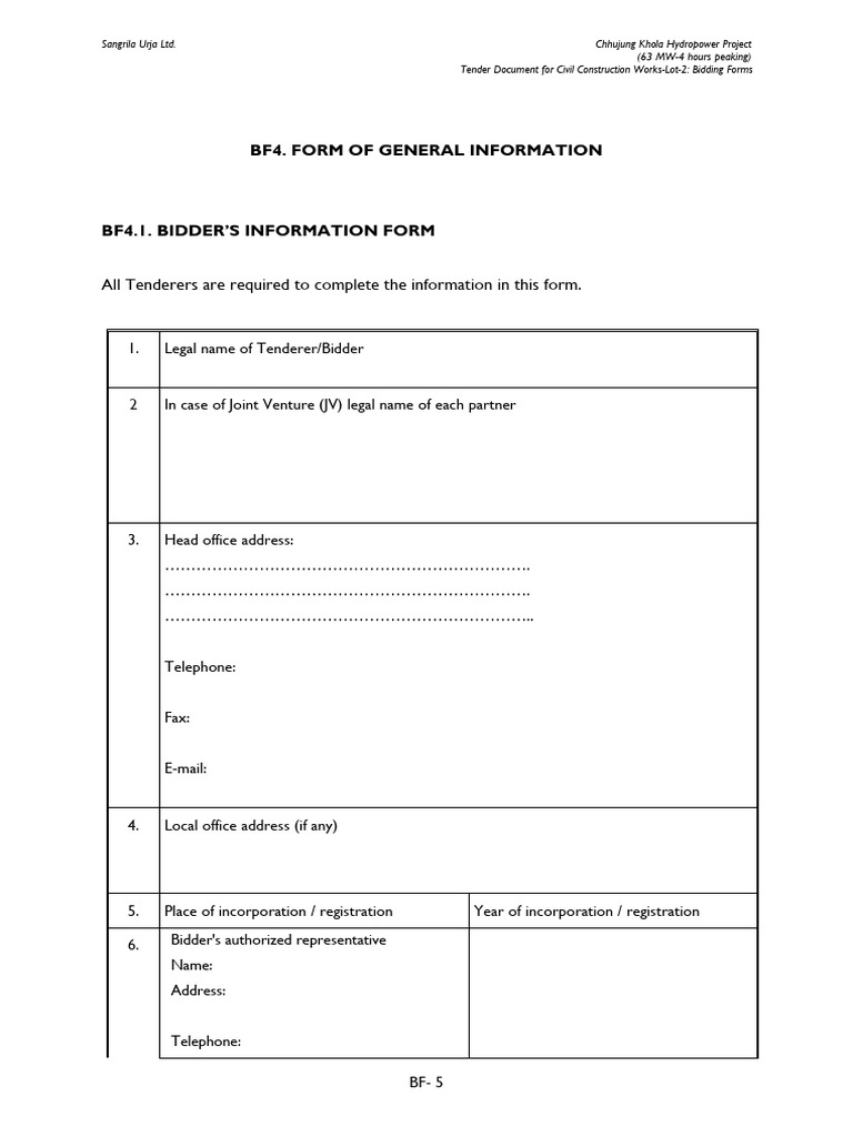 BF4 (General Information Form) | PDF | Chess Theory