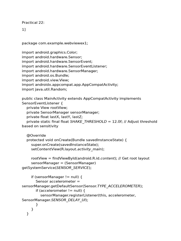 MAD Practical 22 | PDF | Android (Operating System) | Mobile Computers
