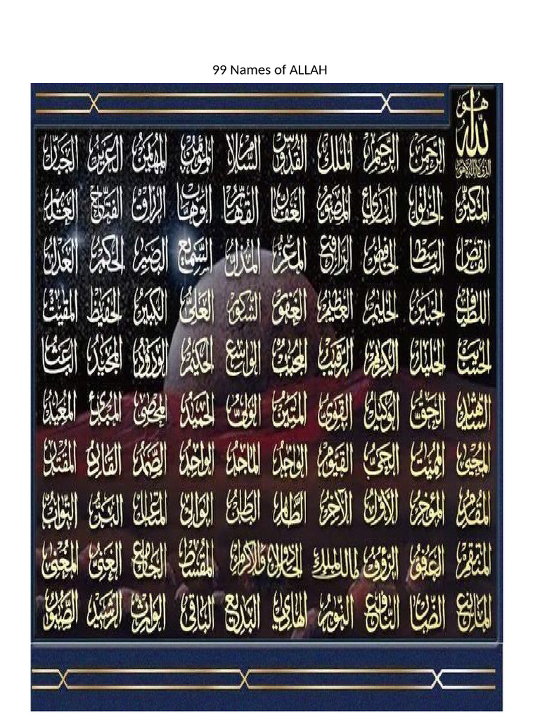 99 Names of ALLAH | PDF