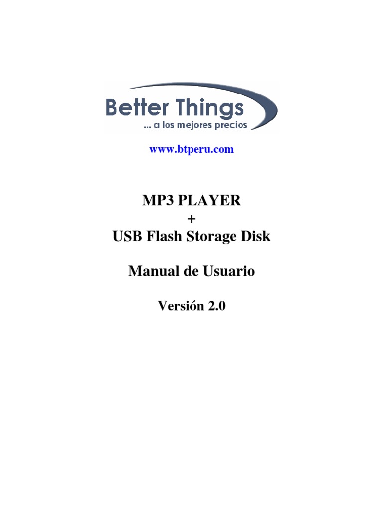 Manual Mp3 Player JXD | PDF | Archivo de computadora | USB