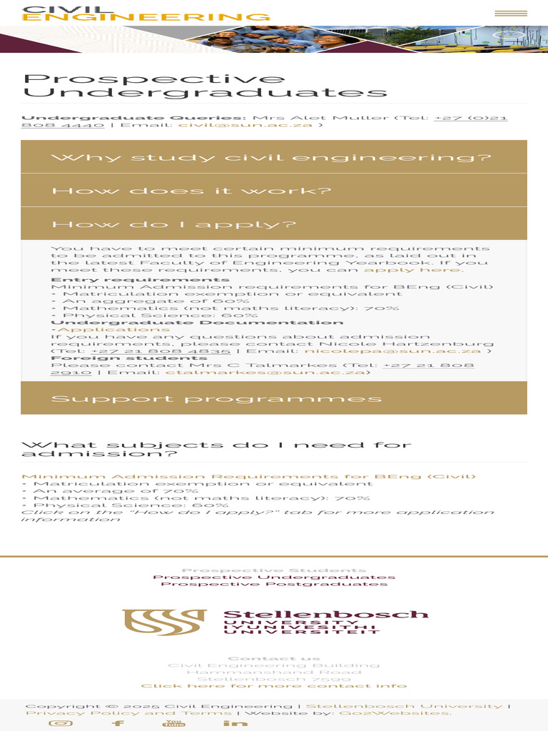 Civil Engineering Admission Guide | PDF