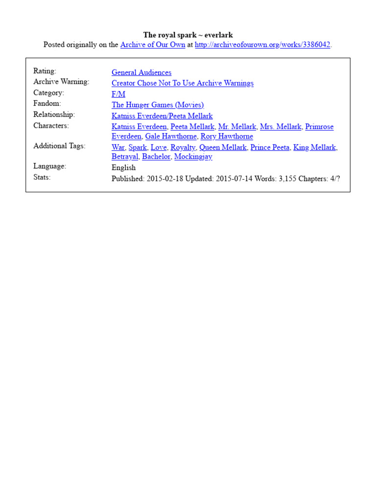 The Royal Spark Everlark | PDF