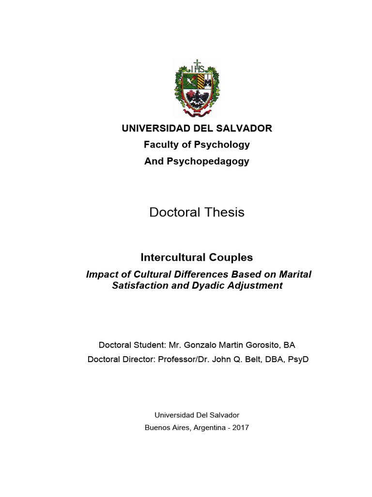 Doctoral Thesis | PDF | Psychotherapy | Behavioural Sciences