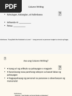Expressions Column Writing Filipino | PDF
