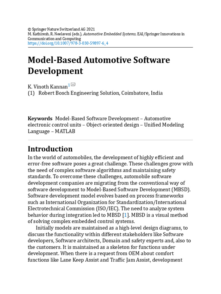 Model-Based Automotive Software Development | PDF | Unified Modeling Language | Software Development