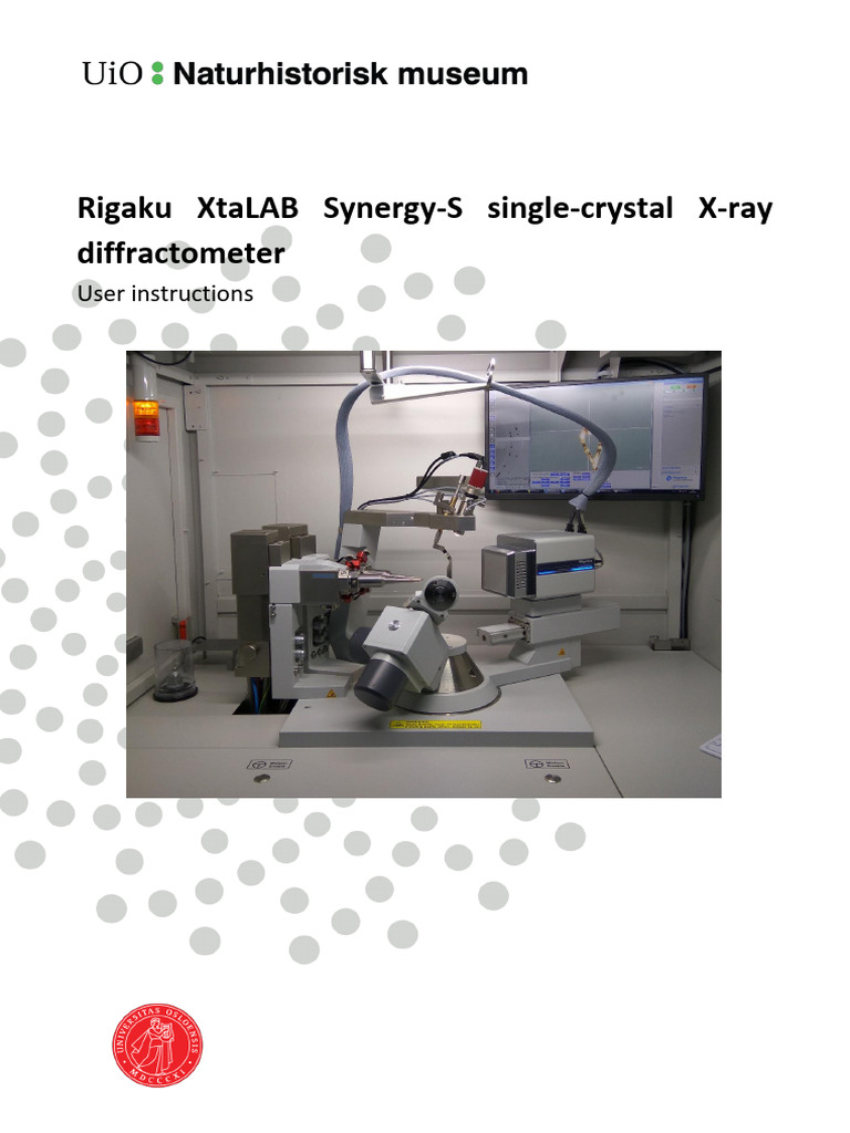 Appearance of Rigaku XtaLAB Synergy Diffractometer | PDF | X Ray | Computer File