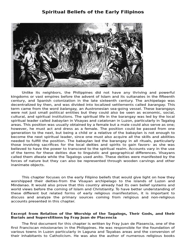 Early Filipino Spiritual Beliefs Explained | PDF | Philippines