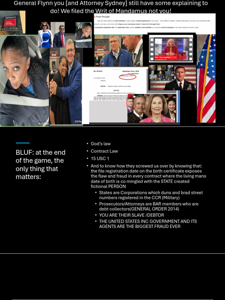 I dont TRUST FLYNN AS HE KNOWS ABOUT THE file registration date on the birth certificate exposes ...