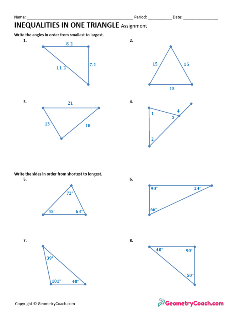 5 6 Assignment Inequalities in One Triangle 250831 200338 | PDF ...