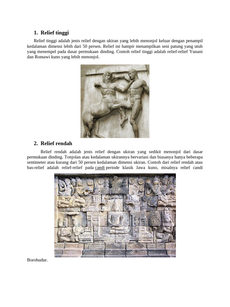 Jenis-Jenis Relief dalam Seni Ukir | PDF