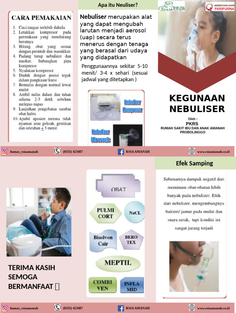 Edukasi Nebuliser Leaflet | PDF
