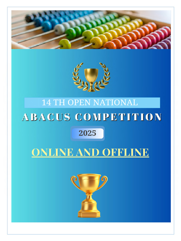 14th National Abacus Competition 2025 | PDF