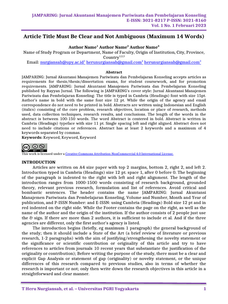 JAMPARING Journal Templete | PDF | Methodology | Qualitative Research