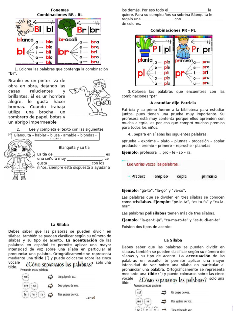 Fonemas y Silabas | PDF | Sílaba | Palabra