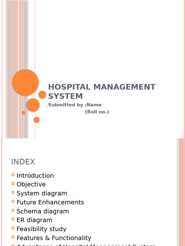 Comprehensive Hospital Management System | PDF | Medical Record | Hospital