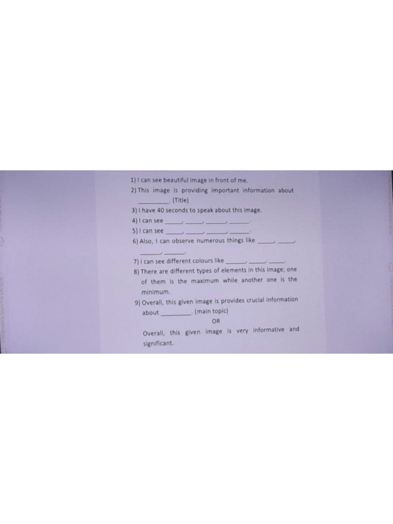 Pte Describe Image Template 4 | PDF