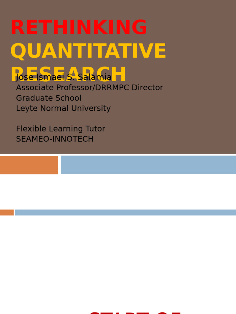 Rethinking Quantitative Research Methods | PDF | Scientific Method ...