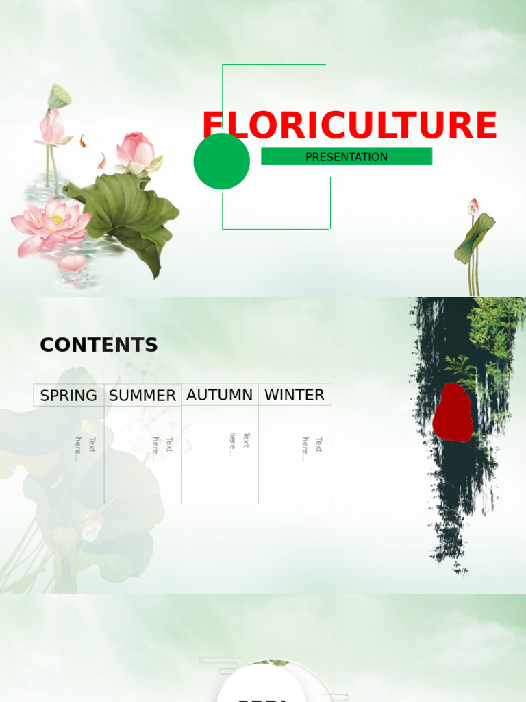 Floriculture Presentation Template | PDF | Methodology | Procedural ...