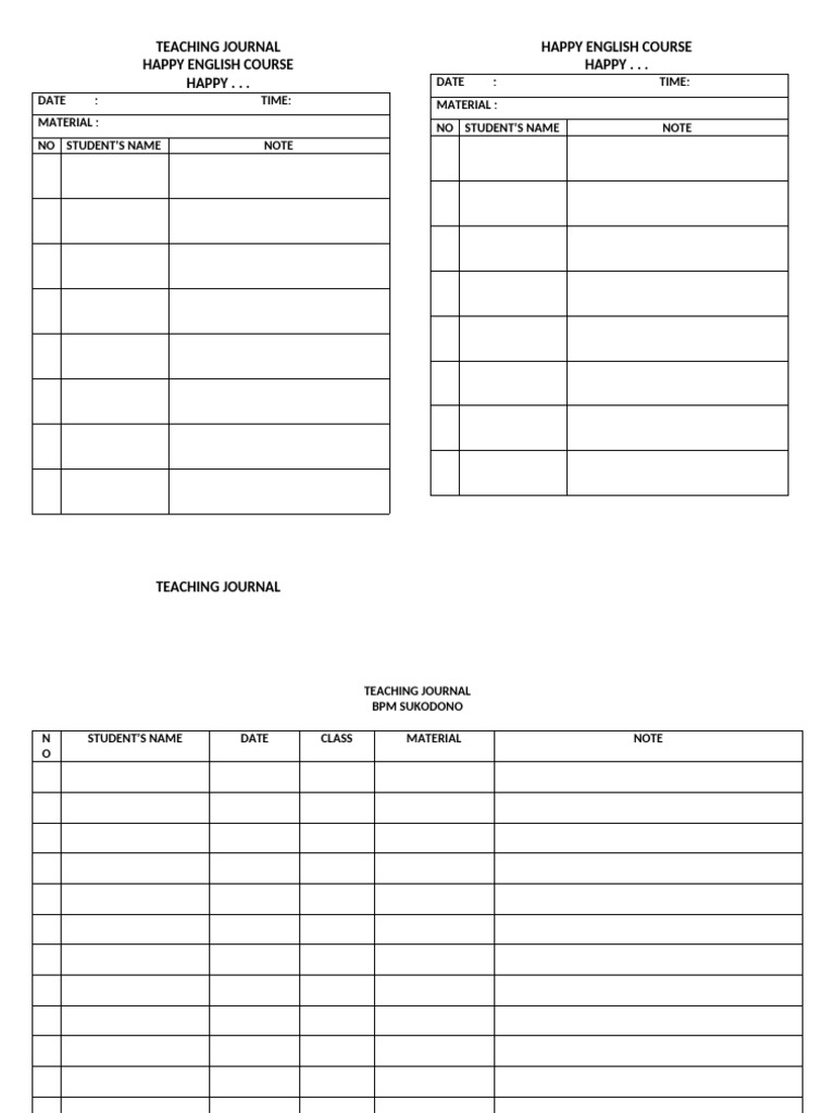 Teaching Journal | PDF
