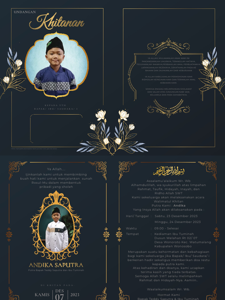 Undangan Khitanan Andika Saputra | PDF