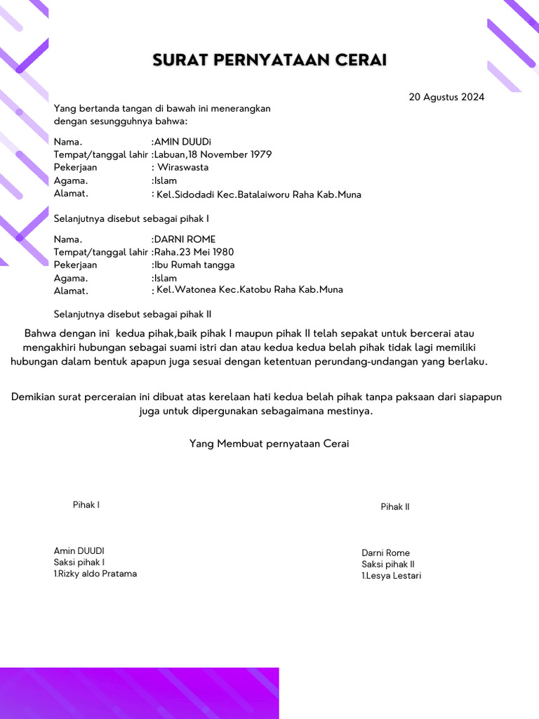 Biru Putih Bertekstur Gradasi Peringatan Pelanggaran Kontrak Surat ...