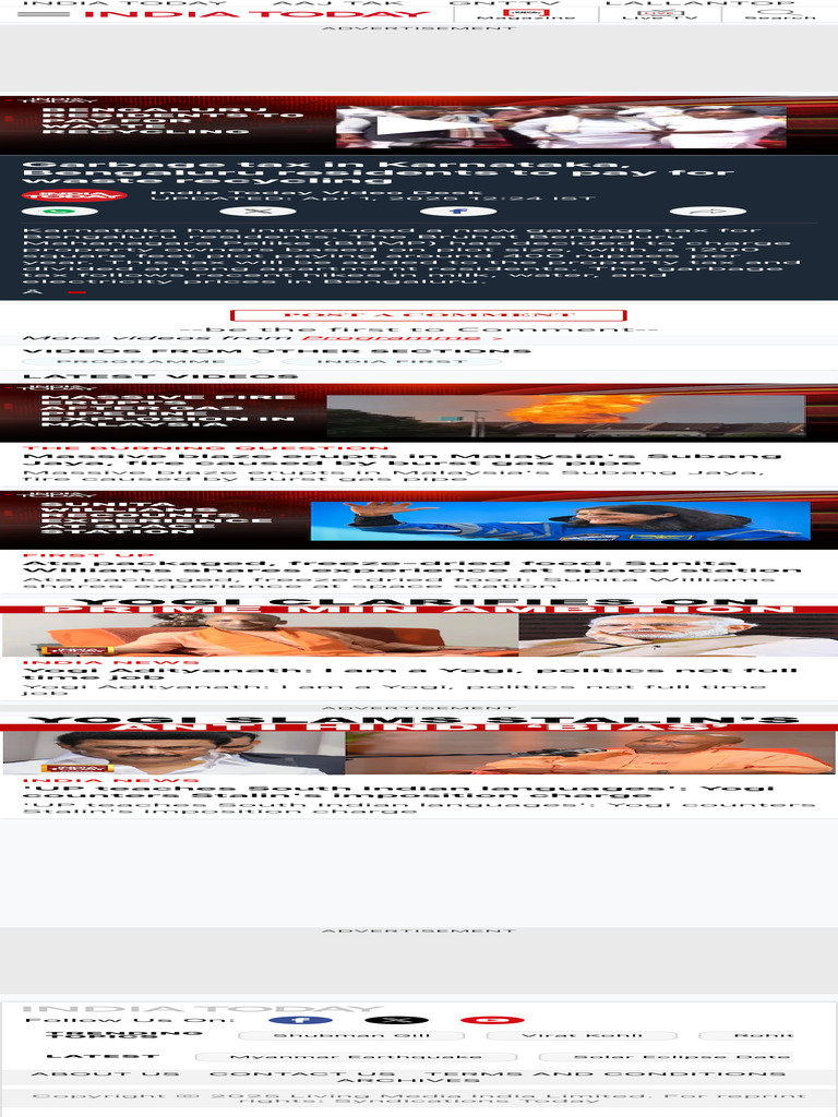 Garbage Tax in Karnataka, Bengaluru Residents To Pay For Waste Recycling - India Today | PDF