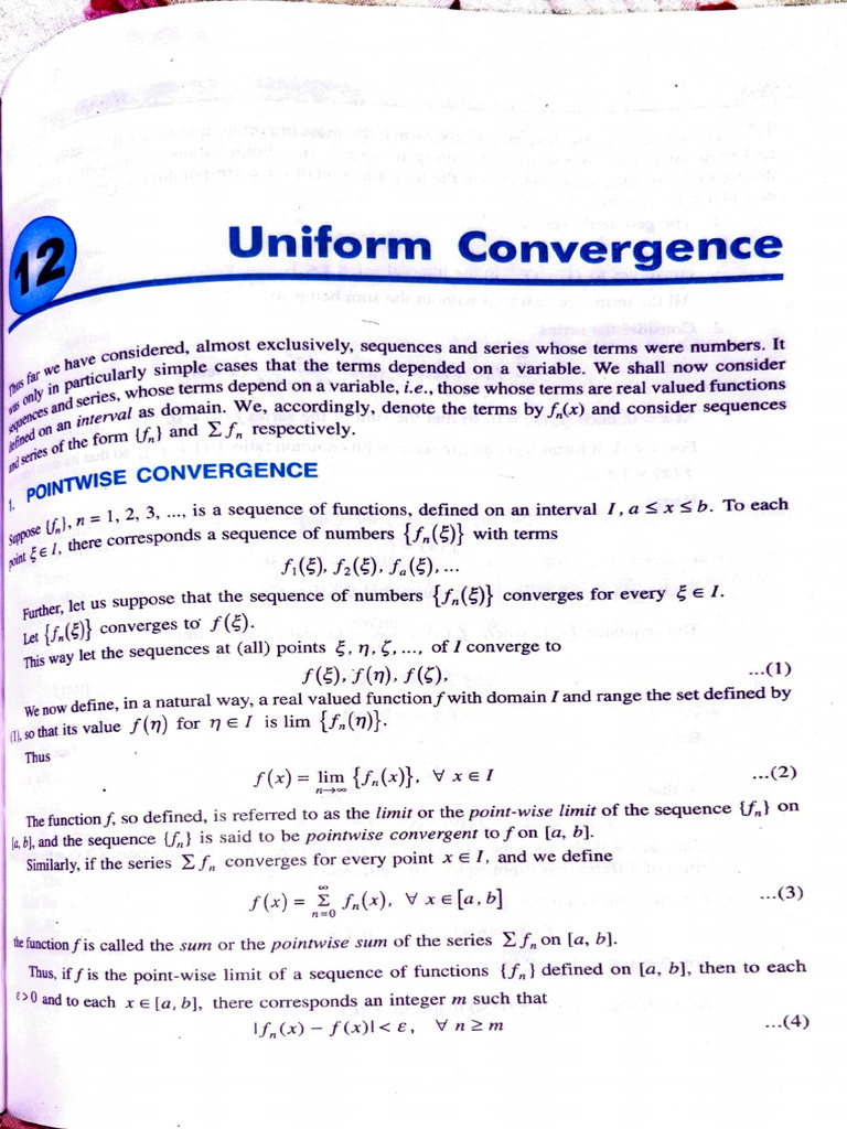 Uniform Convergence | PDF | Sequence | Limit (Mathematics)