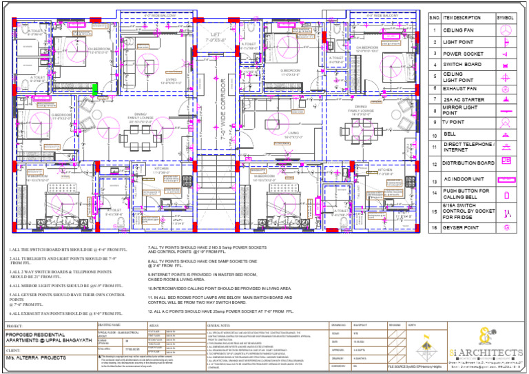 Typical Floor Plan - R1 - Slab Electric Layout-1 | PDF | Home