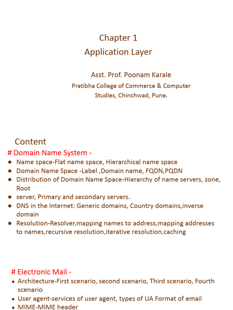 Computer Network Chapter 1 | PDF | Domain Name System | File Transfer Protocol