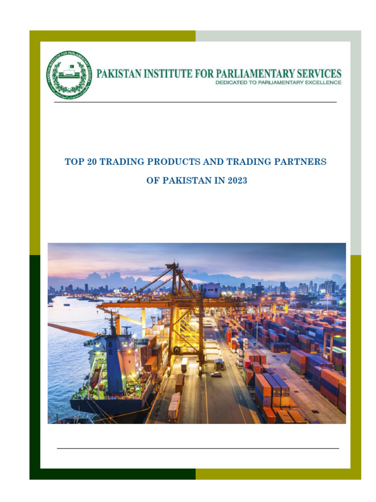 Pakistan's Top Trade Products 2023 | PDF | Textiles | Clothing