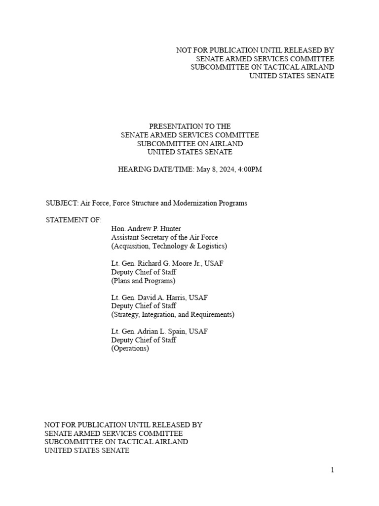 Airland Joint Statement | PDF | Lockheed Martin F 35 Lightning Ii | Mc ...