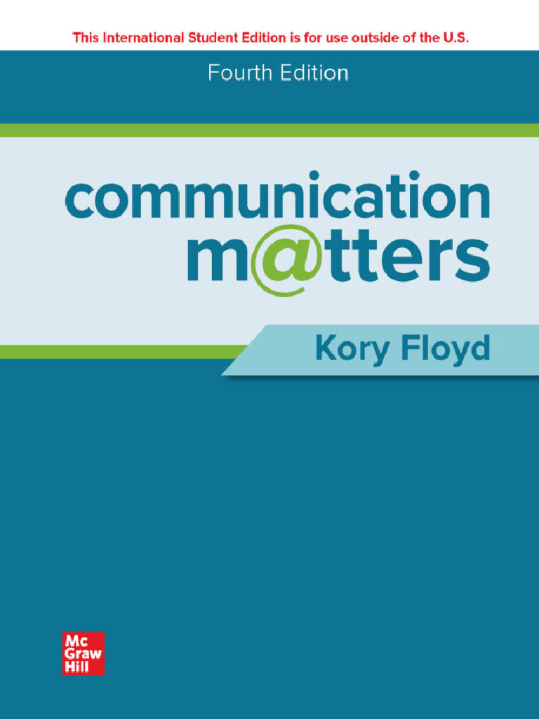 Copy of ISE Ebook For Communication Matters 4th Edition Floyd | PDF ...