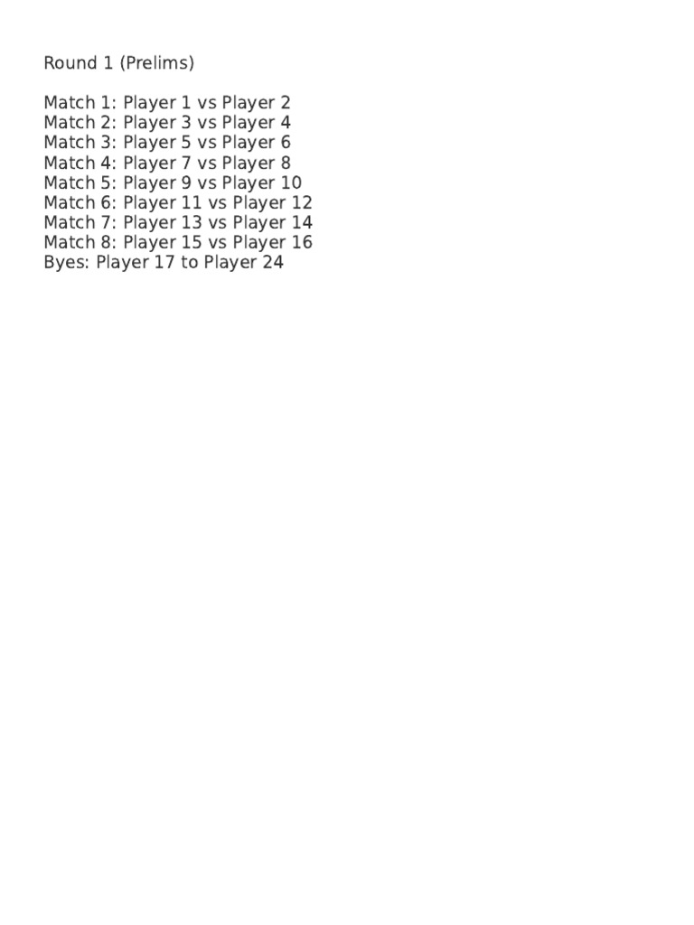 24-Team Knockout Tournament Schedule | PDF