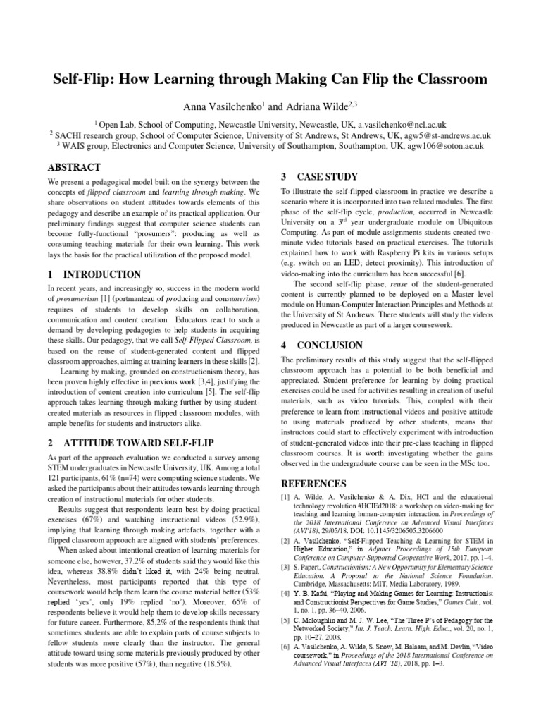 Self Flip How Learning Through Making CA-87857012 | PDF | Pedagogy ...