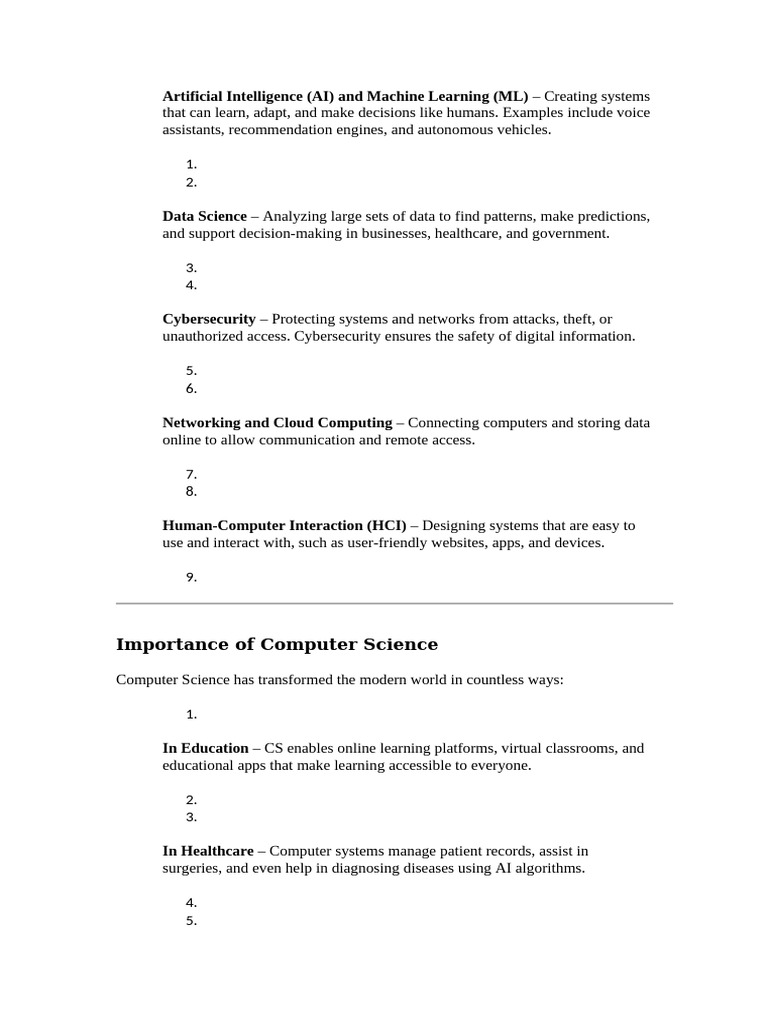 The Impact of Computer Science Today | PDF | Artificial Intelligence ...