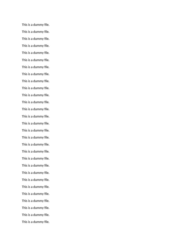Dummy File Content Overview | PDF